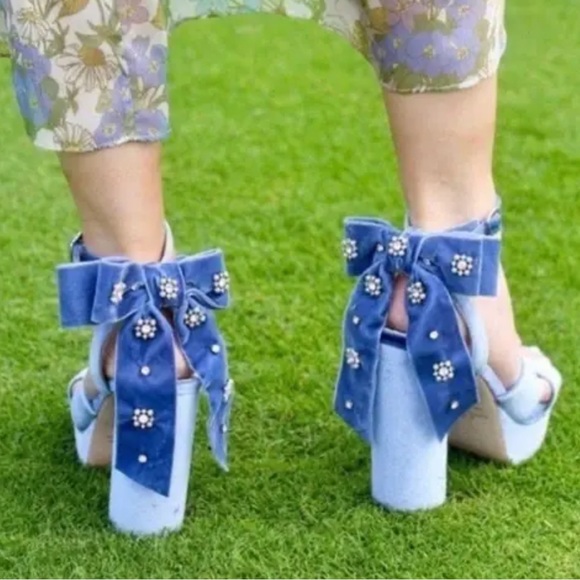 Nicola Bathie | Shoes | Nicola Bathie X Antonio Melani Lila Blue Velvet ...